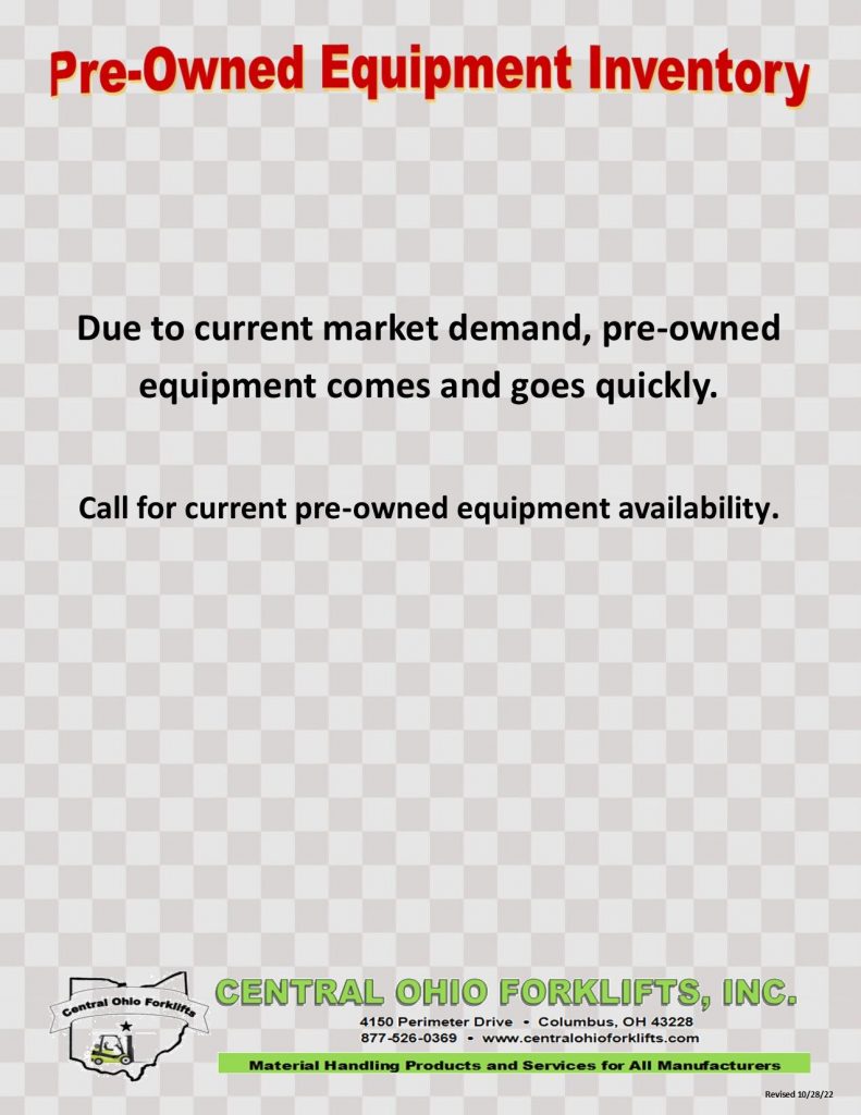 Pre-Owned Equipment - Central Ohio Forklifts